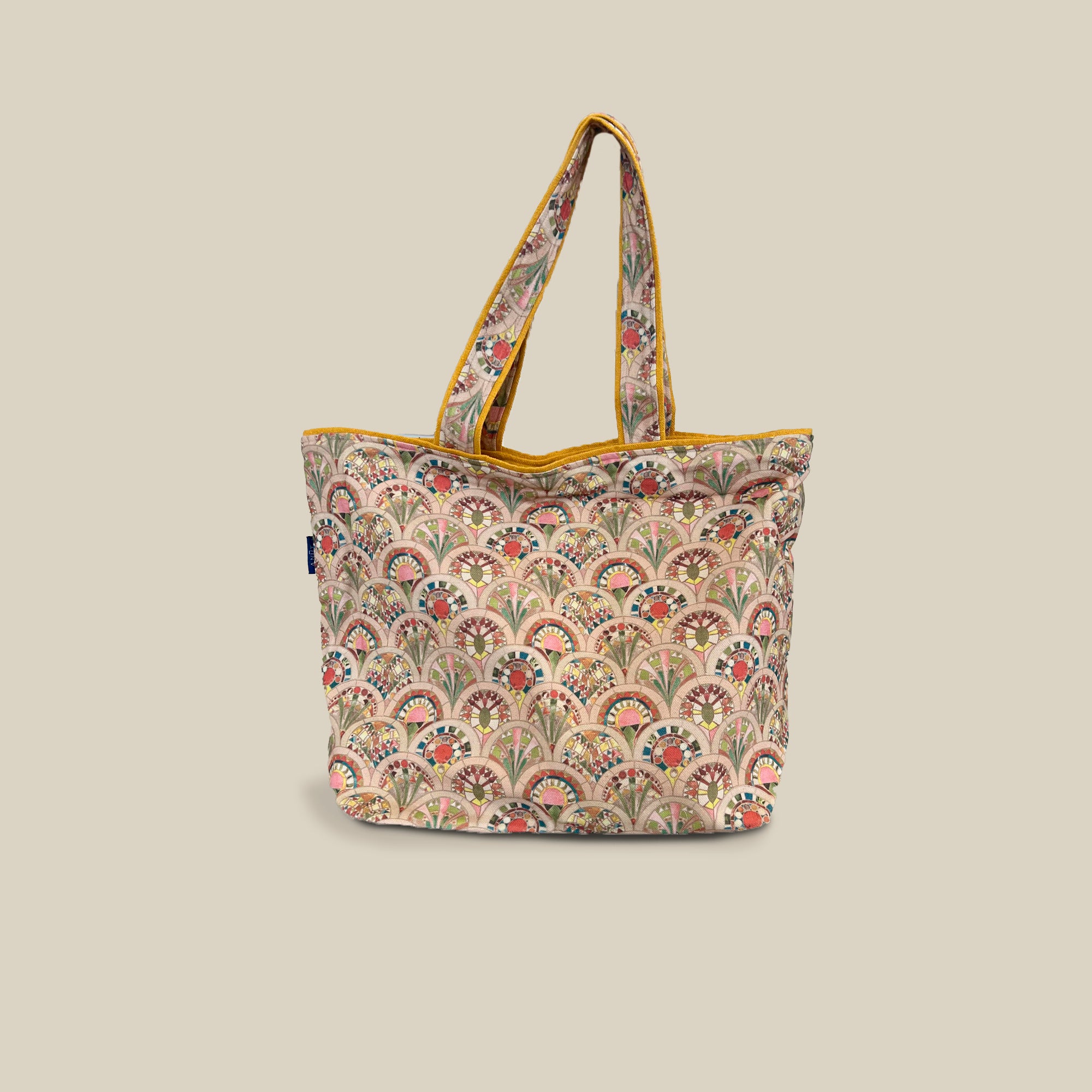Abydos Printed Cotton Canvas Beach Bag
